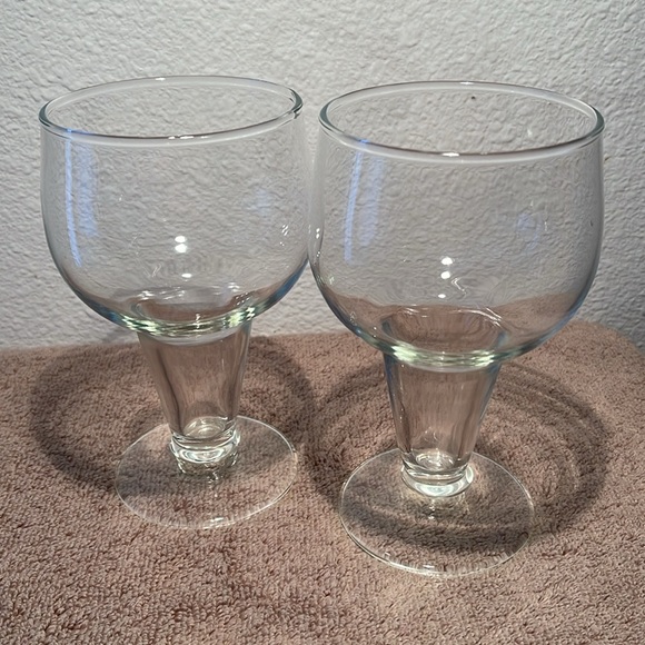Dining | Vintage Hallow Stem Beer Glasses Or Ice Cream Sundae Footed ...
